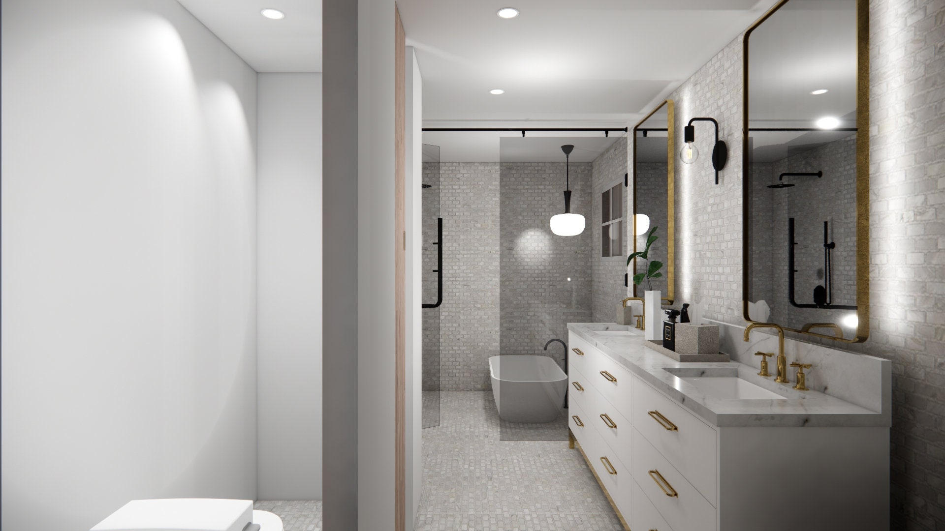 Bathroom Interior Design, Bathroom 3d Rendering, 3d Architectural ...