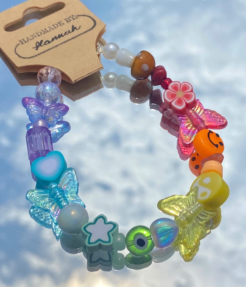 Mismatched Indie Rainbow Bracelet - Etsy