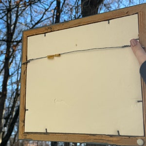 University of Notre Dame Signed Hand Painted Winter Snow Scene Full ...