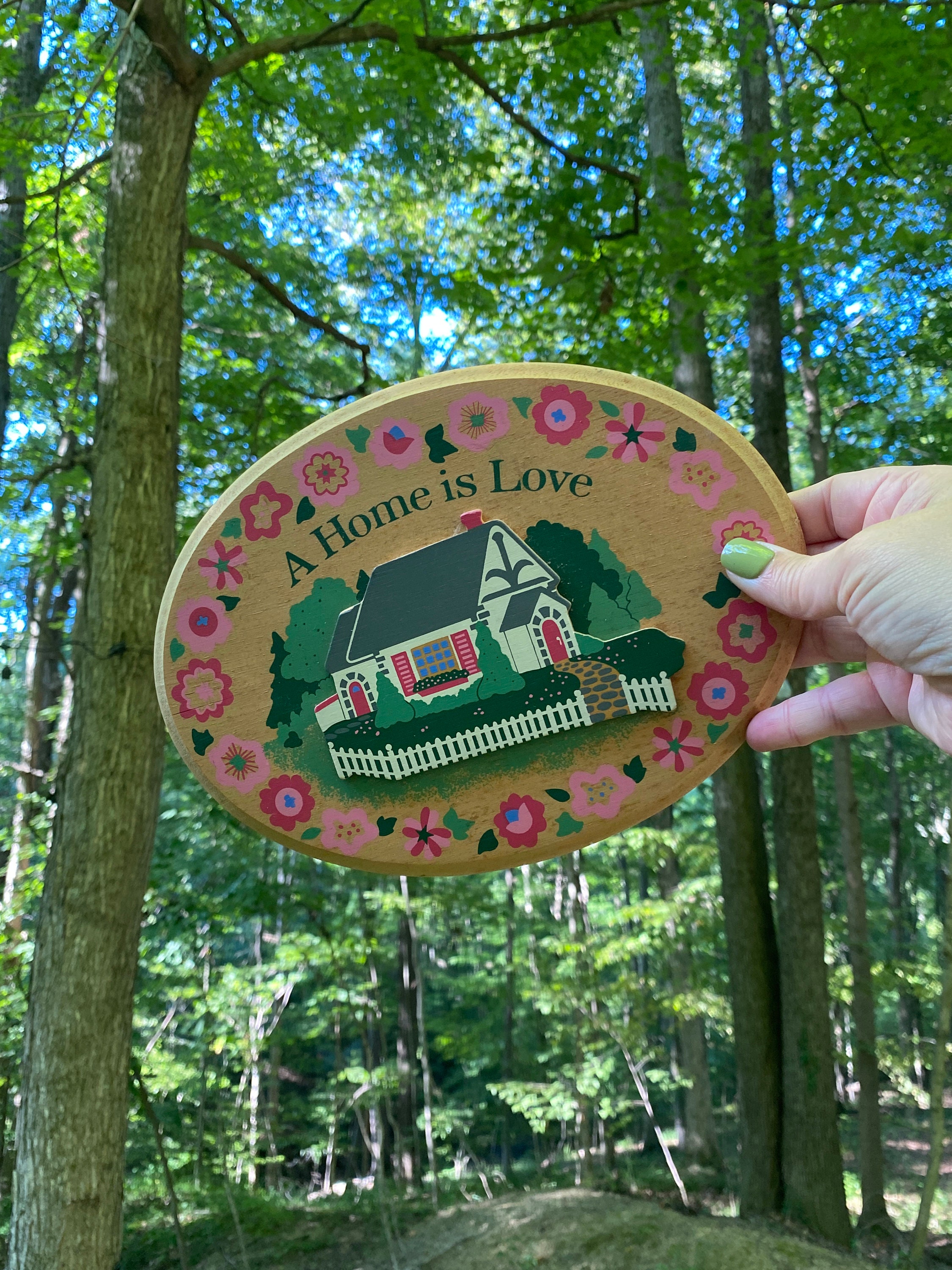 A Home is Love Wooden Cottagecore Sign Inspirational Wall Art - Etsy