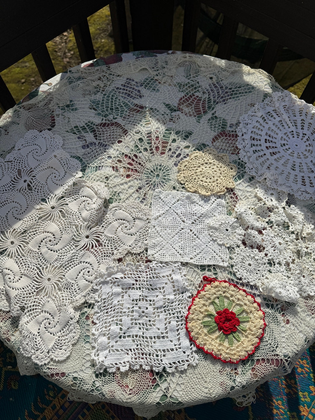 Imperfect Doily Doilies Lot Vintage Style Handmade Lot of 8 See Photos ...