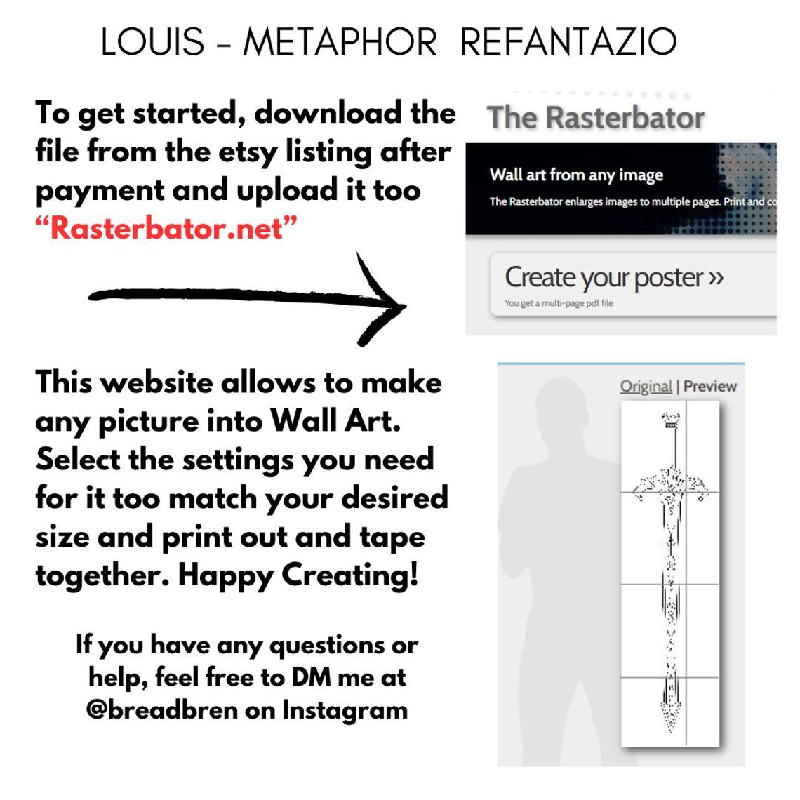 Louis Guiabern Metaphor Sword Pattern Digital Pattern - Etsy