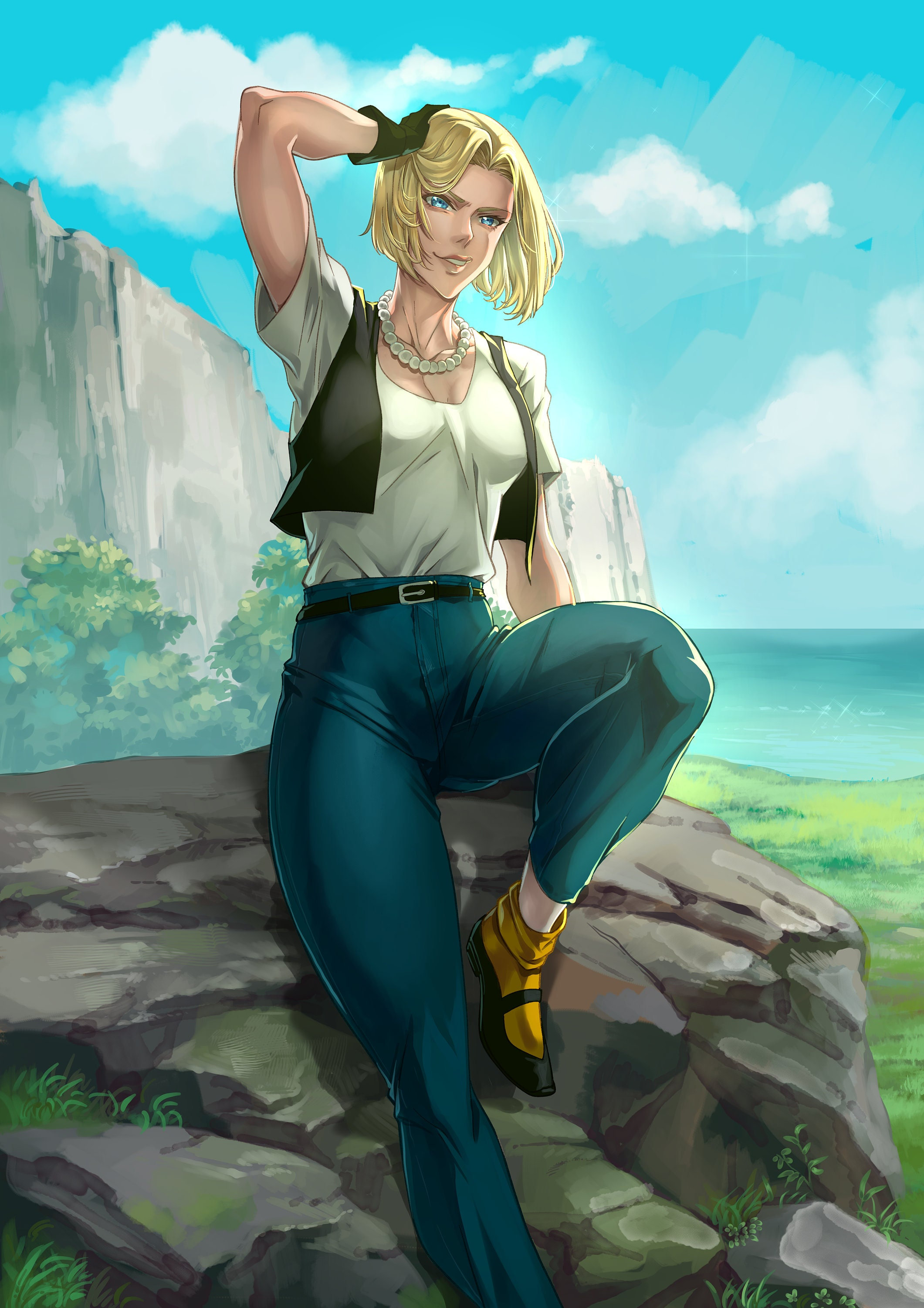 Android 18 (vest) Poster Print - Etsy