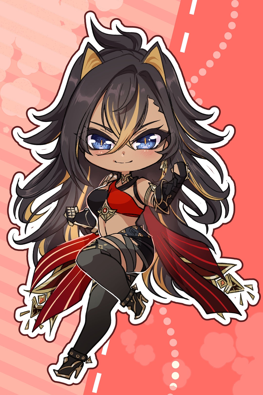 Dehya Chibi Postcard Print Genshin Impact - Etsy