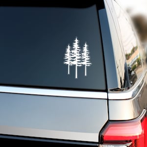 Evergreen Tree Car Decal Woodland Wanderlust Sticker Nature Lover Vinyl ...