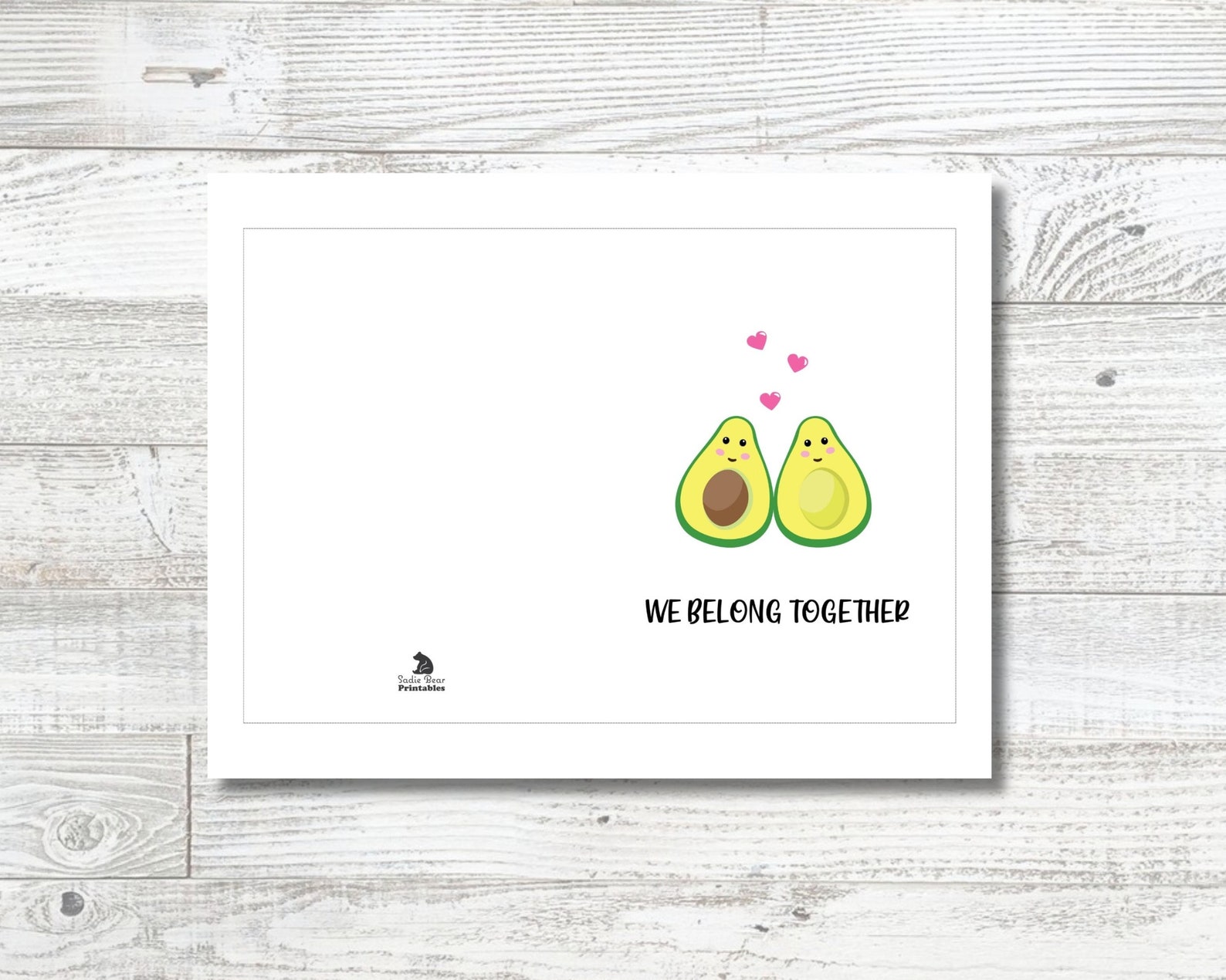 Anniversary Digital Printable Card With Avocados Digital - Etsy