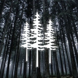 Evergreen Tree Car Decal | Woodland Wanderlust Sticker | Nature Lover ...