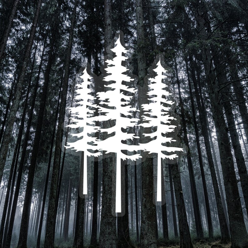 Evergreen Tree Car Decal | Woodland Wanderlust Sticker | Nature Lover ...