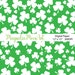 St. Patrick's Day Digital Paper, Shamrock Pattern, Background ...