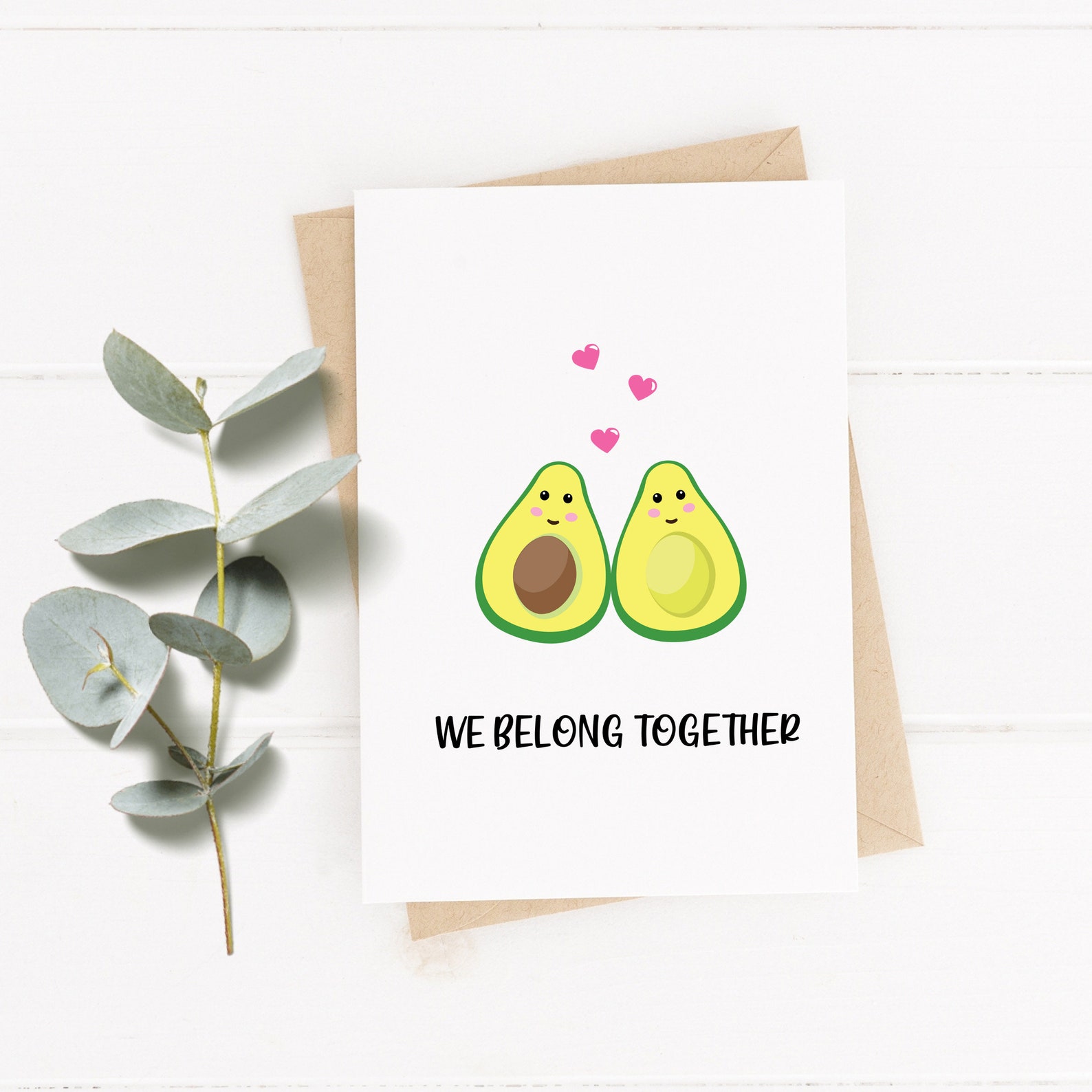 Anniversary Digital Printable Card With Avocados Digital - Etsy