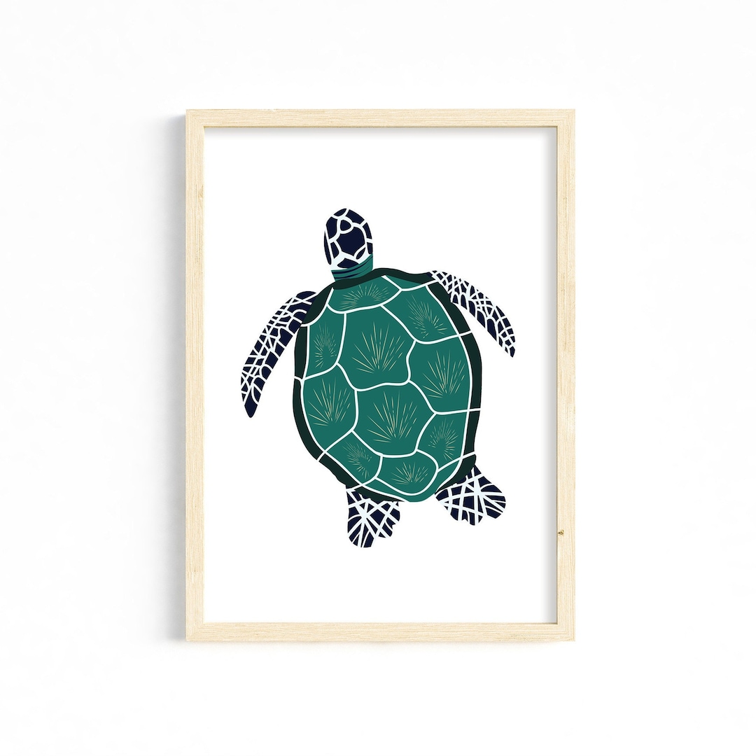 Sea Turtle Printable. Sea Turtle Print. Sea Turtle Art Print. Kids Room ...