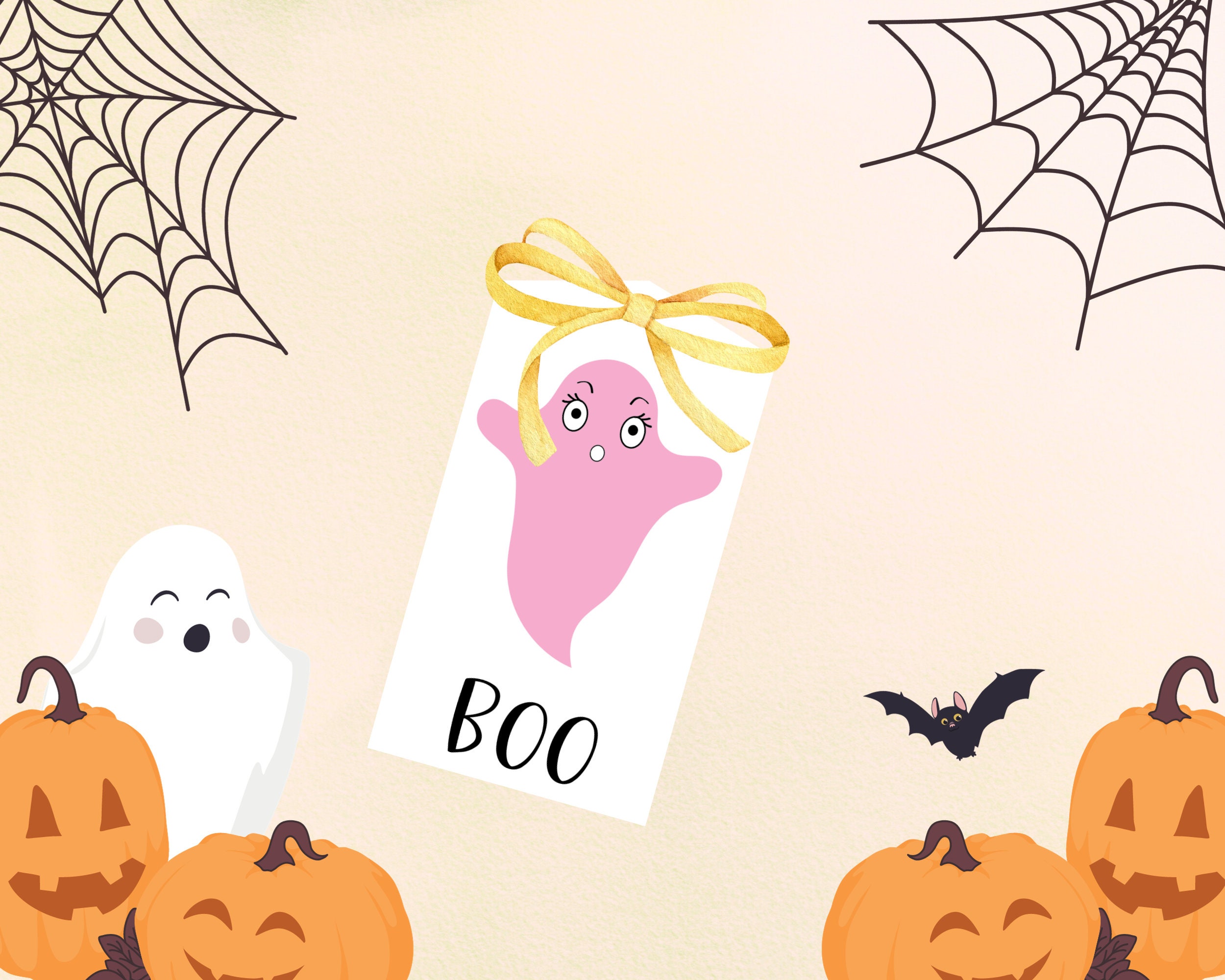 Halloween Gift Tags Printable, Halloween Favor Tags, Trick or Treat ...
