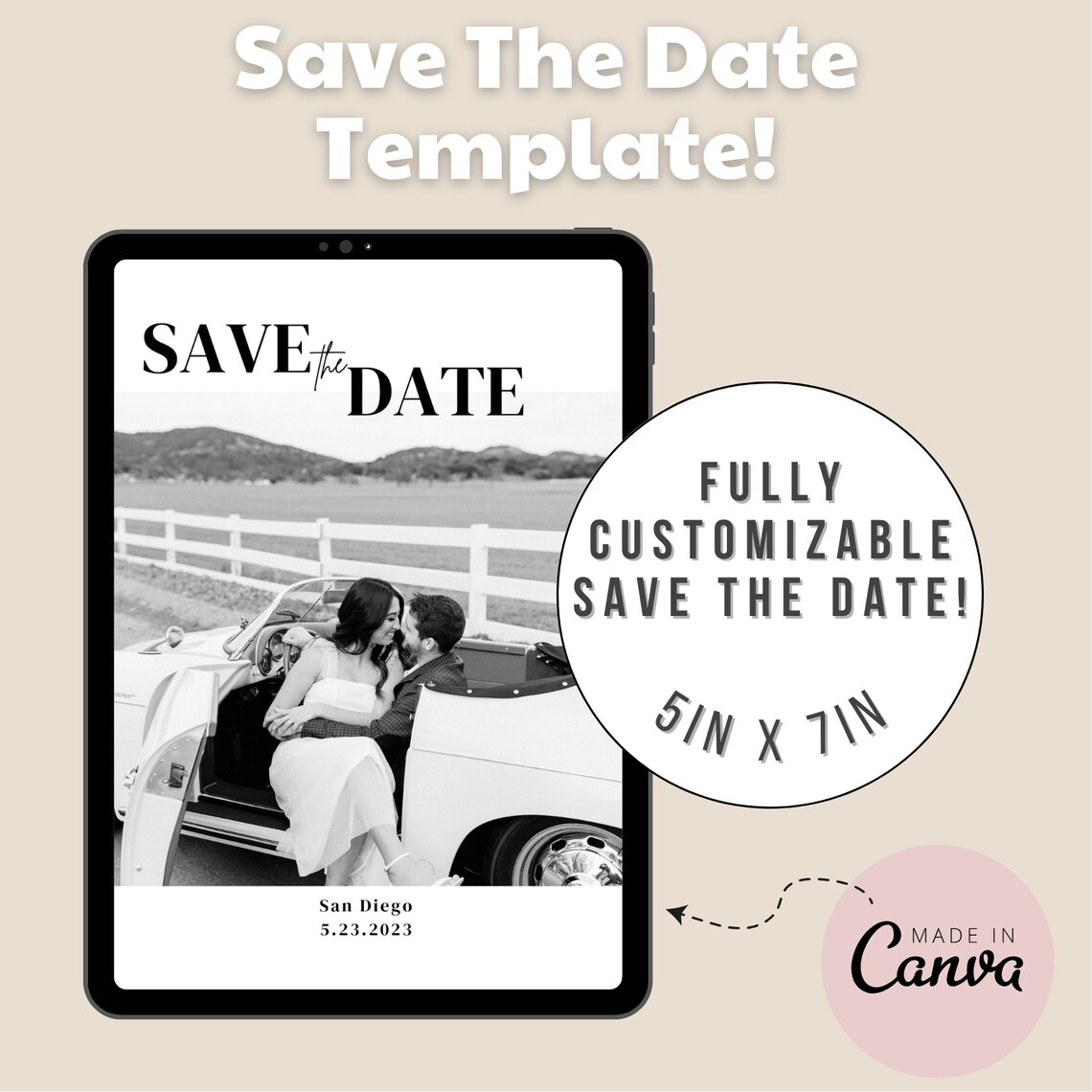 Save the Date Template Digital & Print Versions Electronic Save the ...