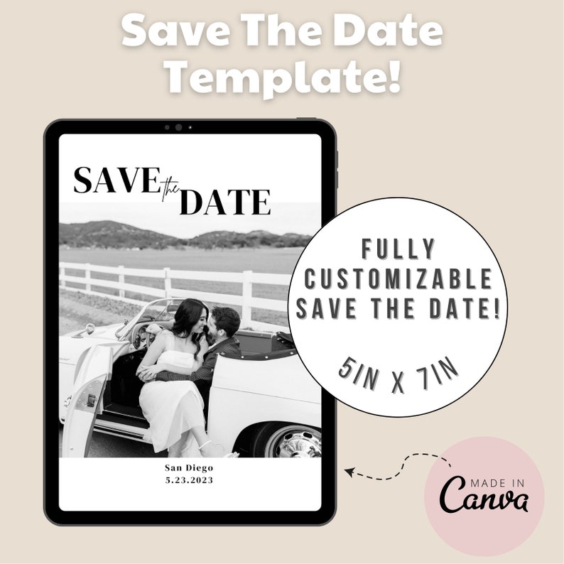 Save the Date Template Digital & Print Versions Electronic Save the ...