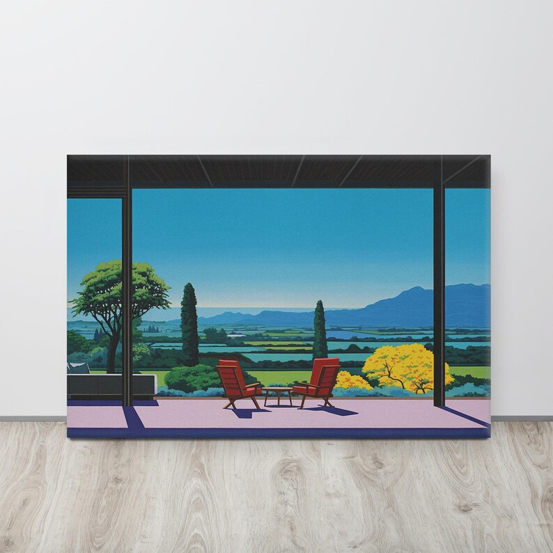 Retro City Pop Art, Liminal Spaces Vaporwave Print, Framed or Unframed ...