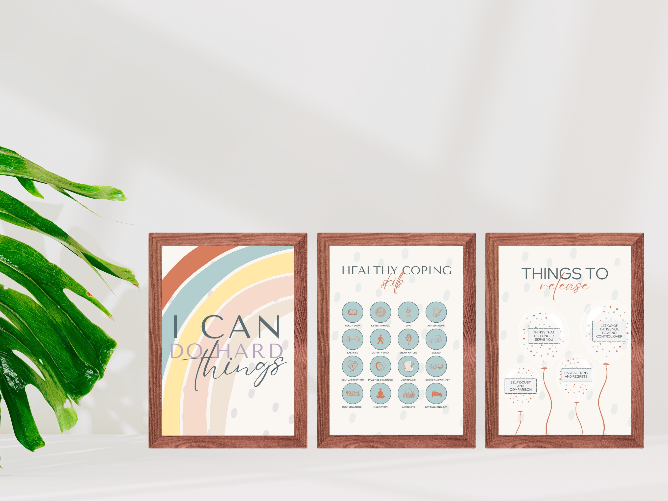 Boho Rainbow Calm Down Corner Kit, Self Regulation Charts, Preschool ...