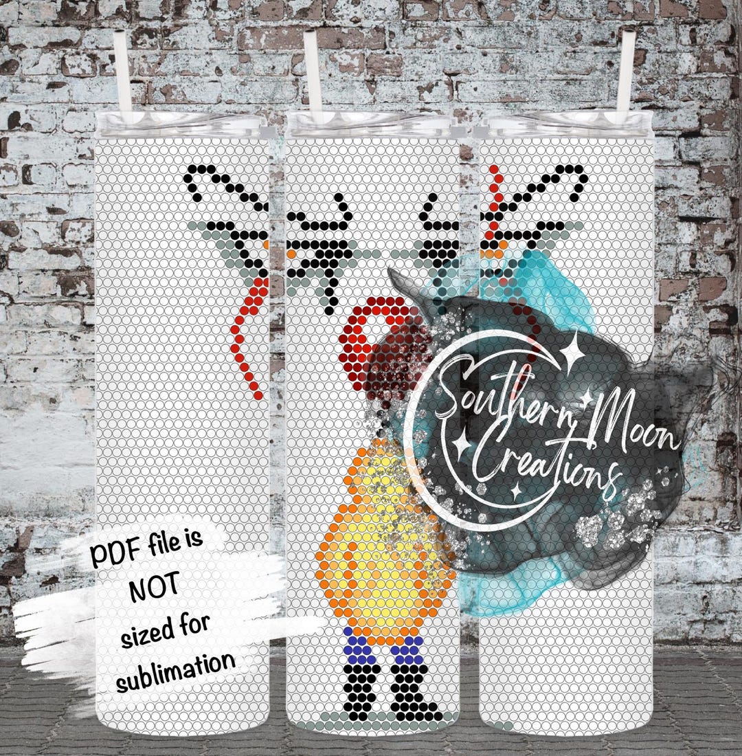 Creepy Clown 4MM/ SS16 Rhinestone Tumbler Template - Etsy