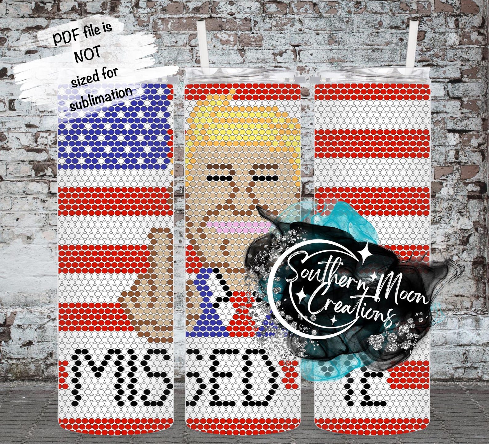Missed Me 4MM/ SS16 Rhinestone Tumbler Template - Etsy