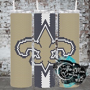 Black & Gold Fleur De Lis Louisiana 4MM/SS16 Rhinestone Tumbler ...