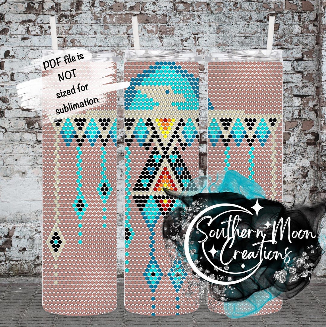 Aztec Phoenix 4MM/ SS16 Rhinestone Tumbler Templates - Etsy