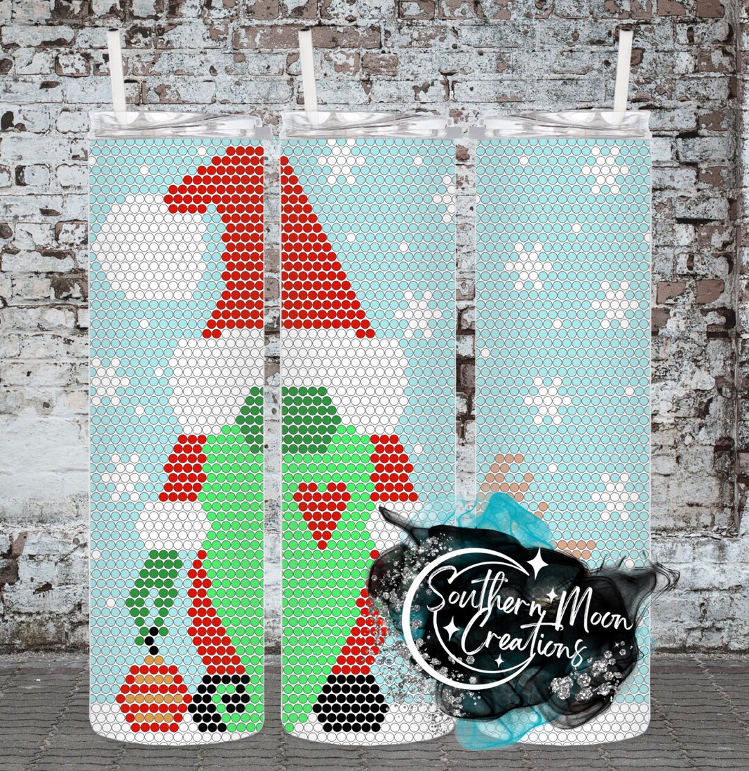 Christmas Grouch Gnome 4MM/ SS16 Rhinestone Tumbler Template - Etsy