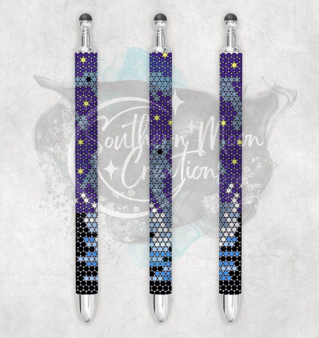 Moonlight Dolphins 3MM/ SS10 Rhinestone Pen Template - Etsy