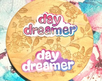 STICKER Daydreamer Black and White Clear Vinyl Sticker One Word ...