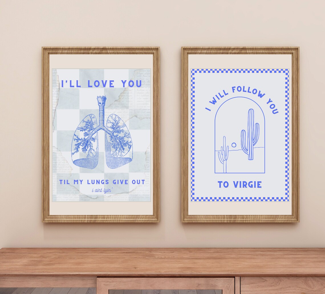 Tyler Childers All Yourn' Print in Blue - Etsy