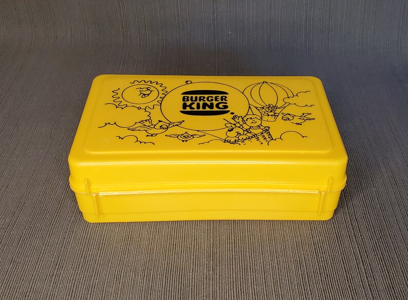 Vintage 1980s Burger King Yellow Lunch Box rare - Etsy