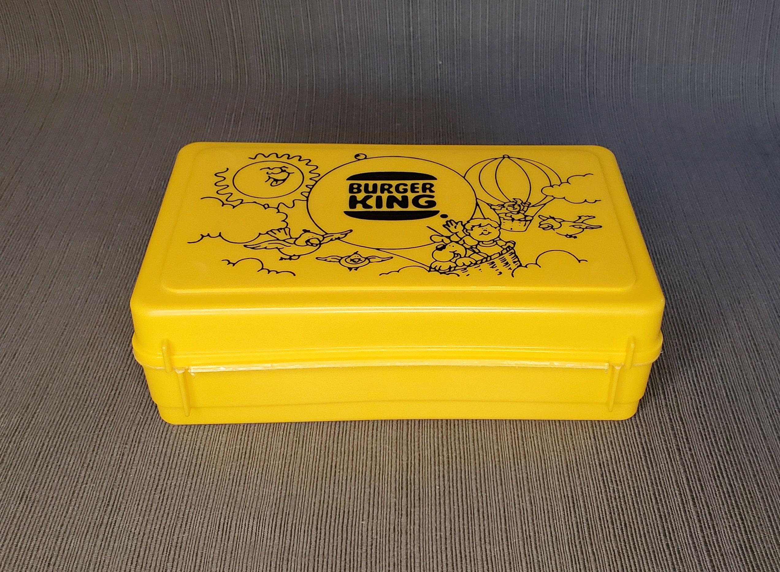 Vintage 1980s Burger King Yellow Lunch Box rare - Etsy