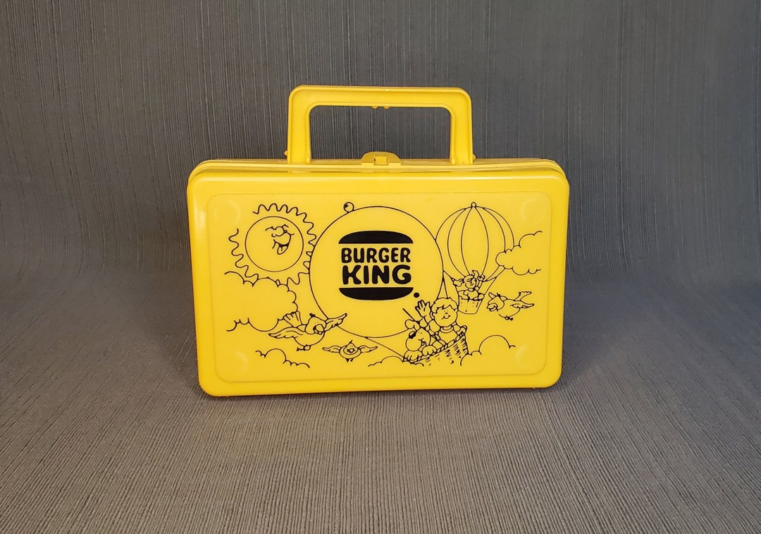 Vintage 1980s Burger King Yellow Lunch Box rare - Etsy