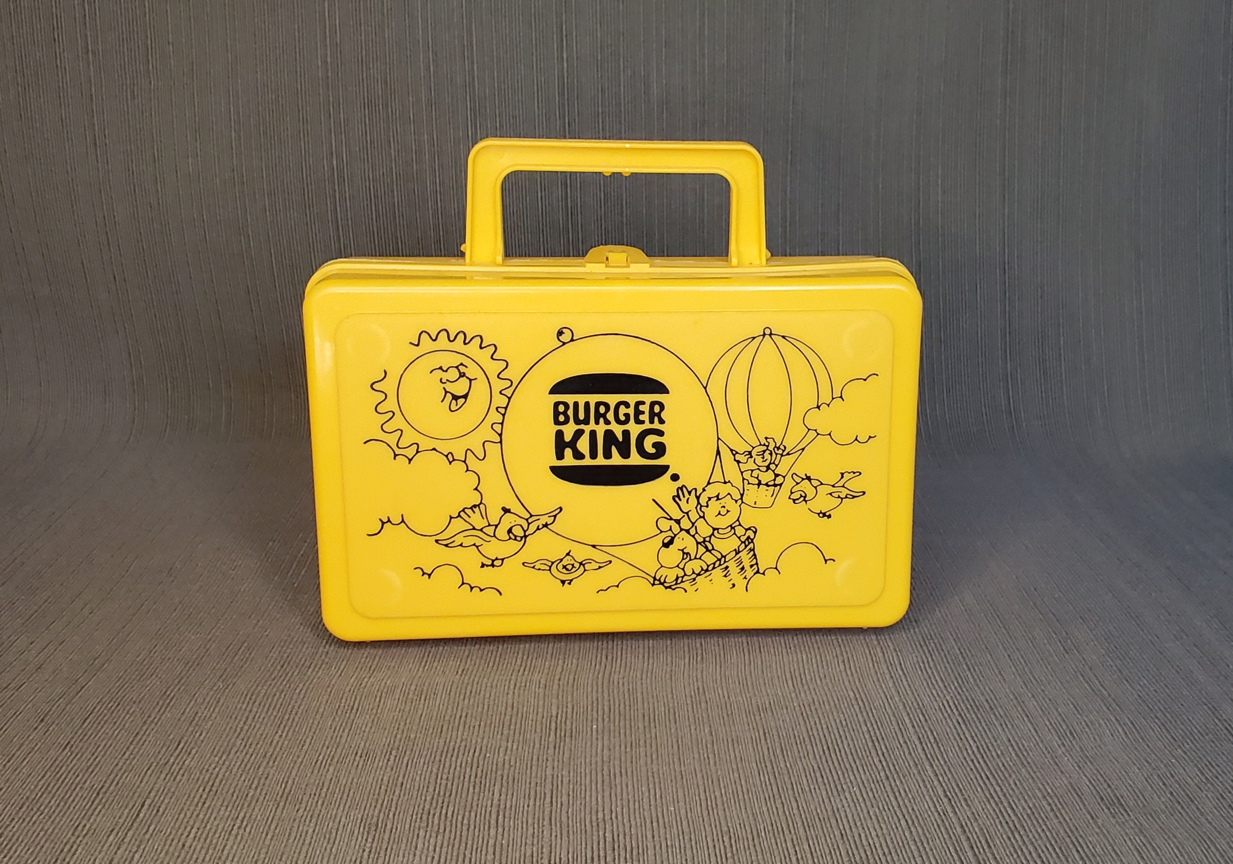 Vintage 1980s Burger King Yellow Lunch Box rare - Etsy