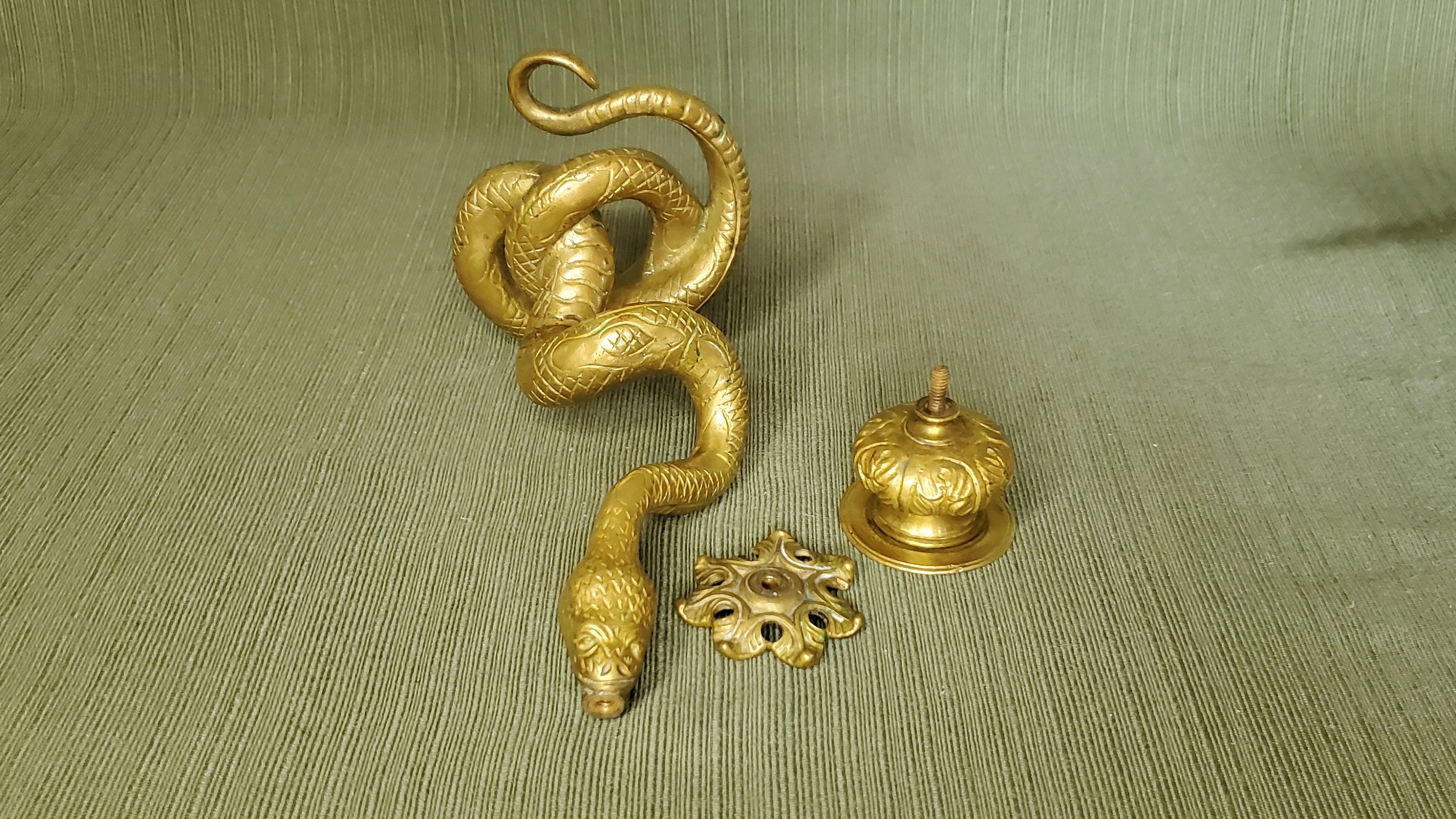 Victorian Period Solid Brass SNAKE Candlestick 1850s - Etsy