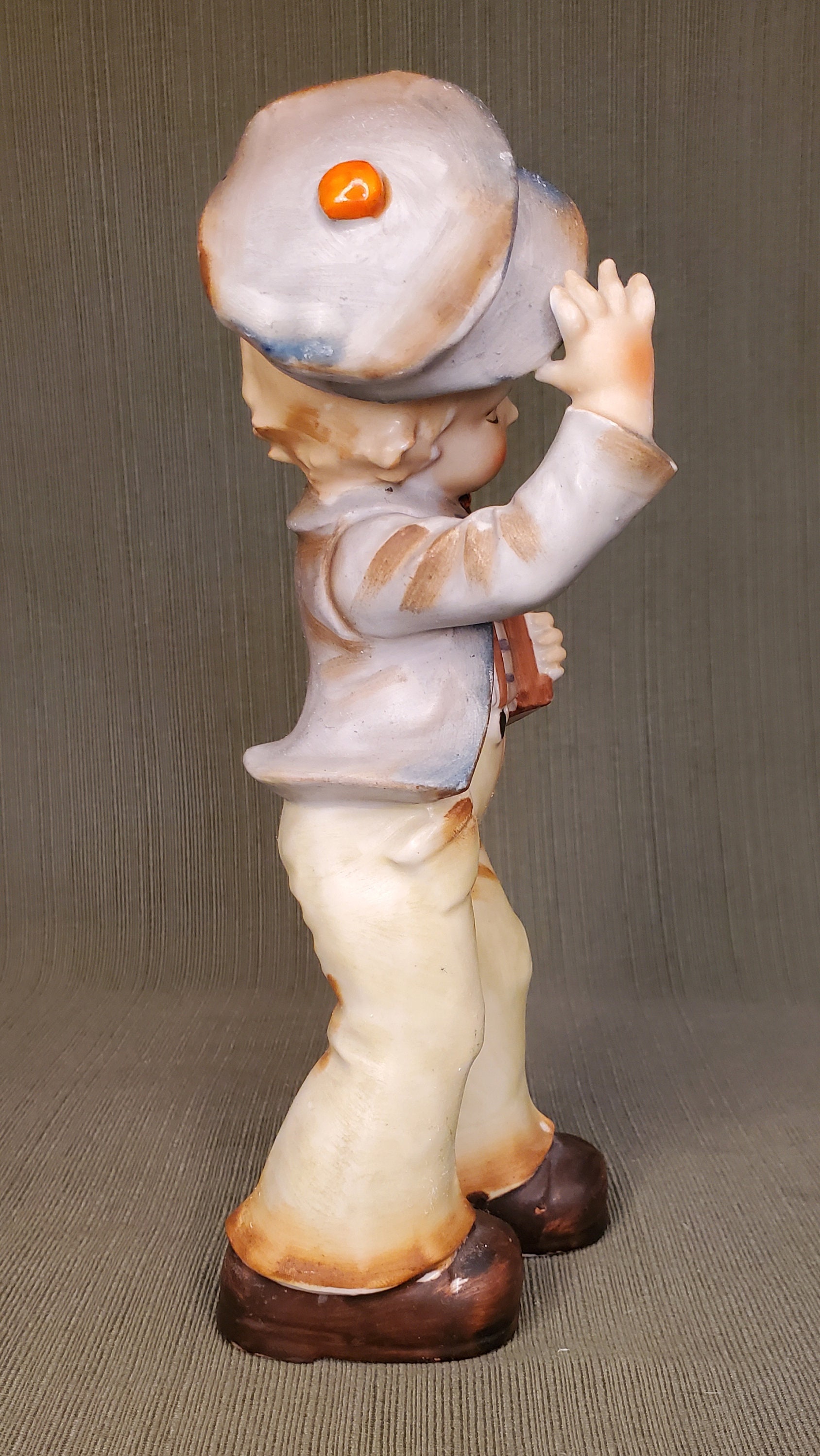 School Boy Figurine Hand Painted Made in Japan repaired - Etsy