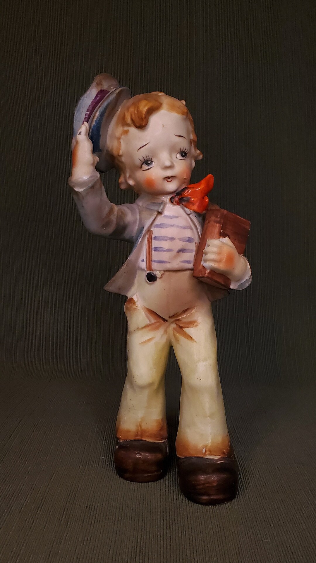 School Boy Figurine Hand Painted Made in Japan *repaired* - Etsy