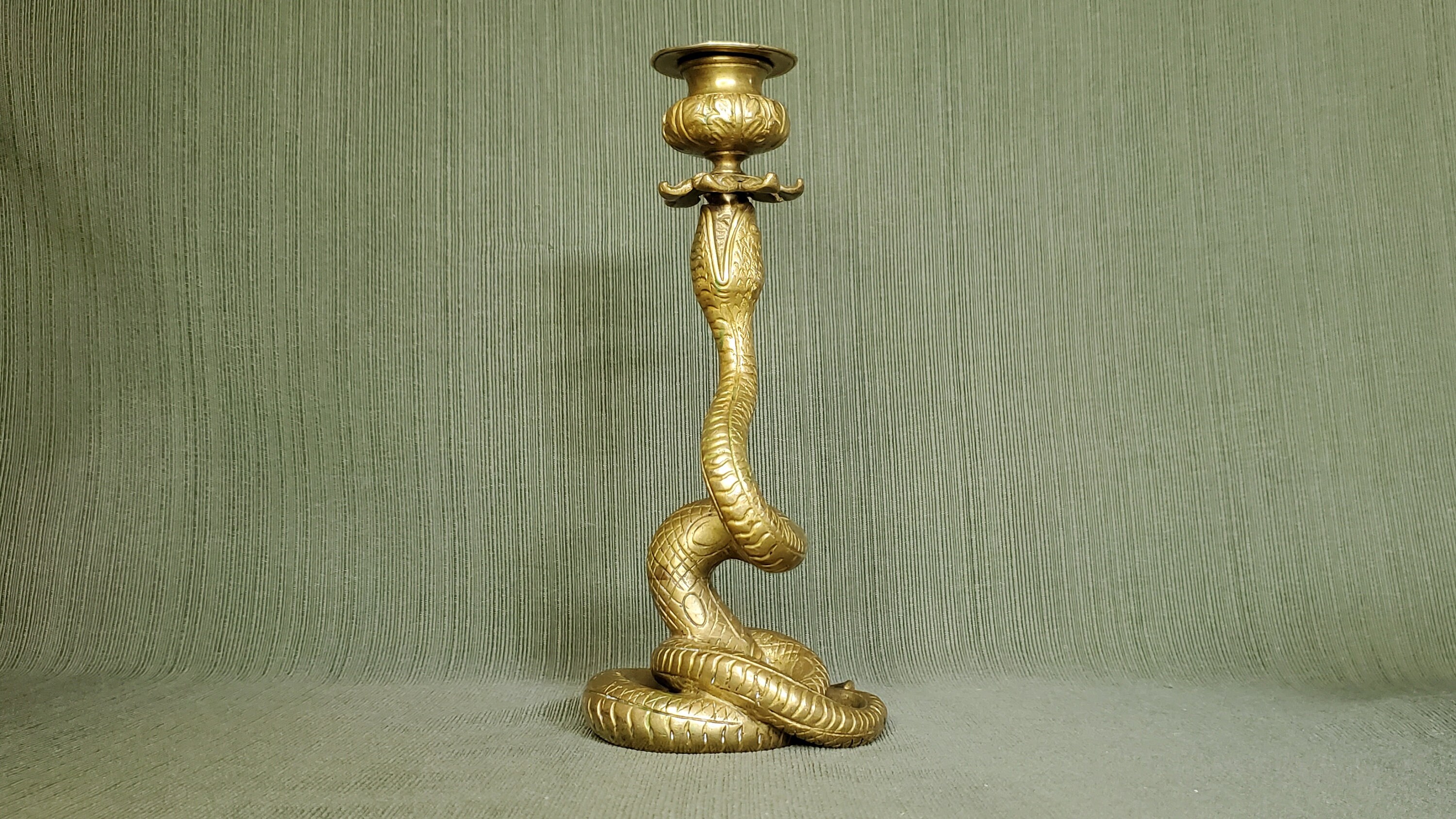 Victorian Period Solid Brass SNAKE Candlestick 1850s - Etsy