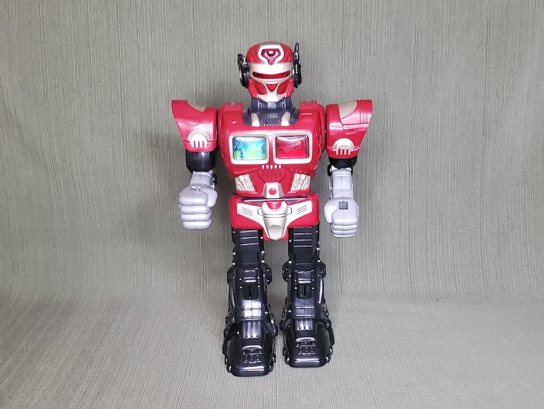 HAP-P-KID Robot Toy Turbo Fighter 15" Tall Lights, Sounds - Etsy