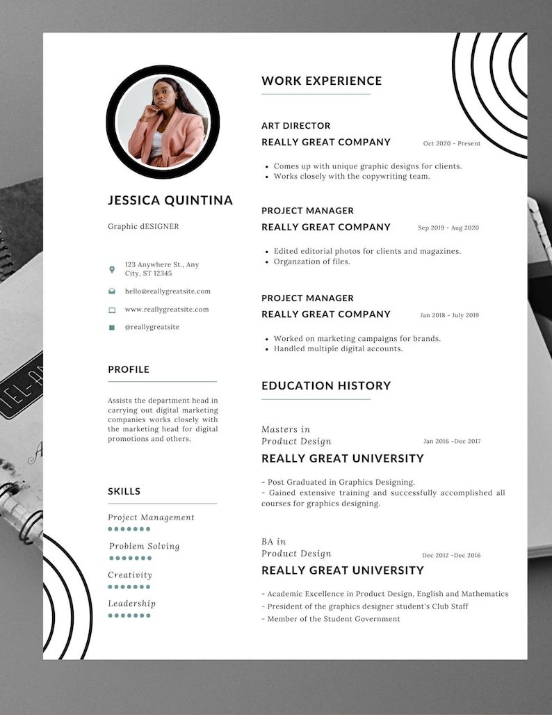 Resume Template, Resume Template Modern, Digital Resume Template ...