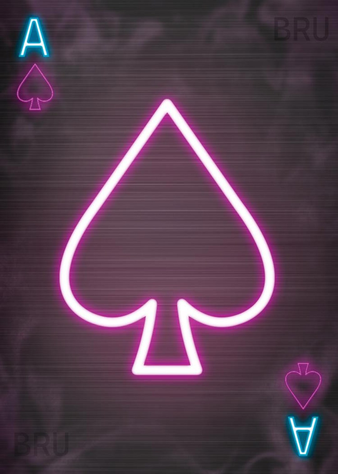 Neon Spade - TCG Card Sleeve Design - Etsy