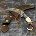 Handmade Damascus Steel Hunting Karambit Handle Made With Camel Bone ...