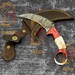 Handmade Damascus Steel Hunting Karambit Handle Made With Camel Bone ...