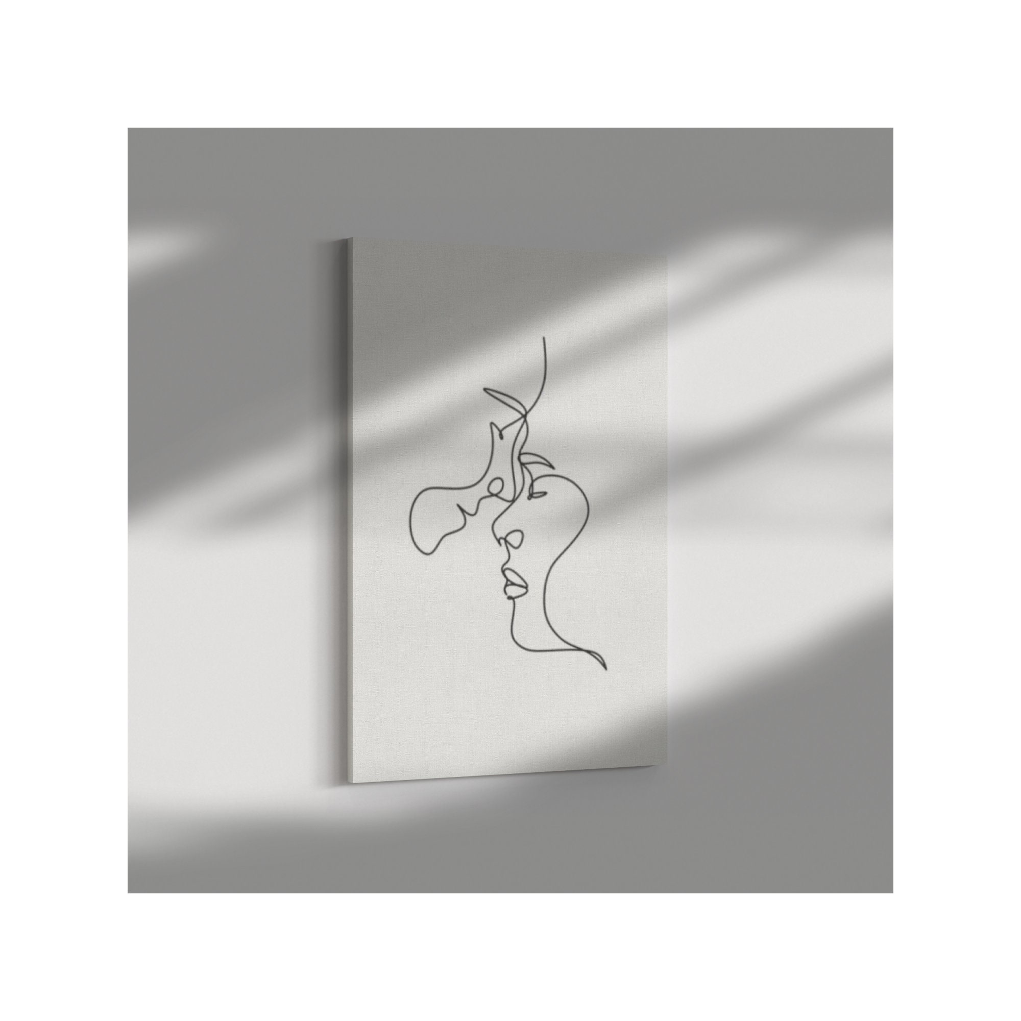 Picasso Line Drawings Art of Two Face Canvas Motivational - Etsy