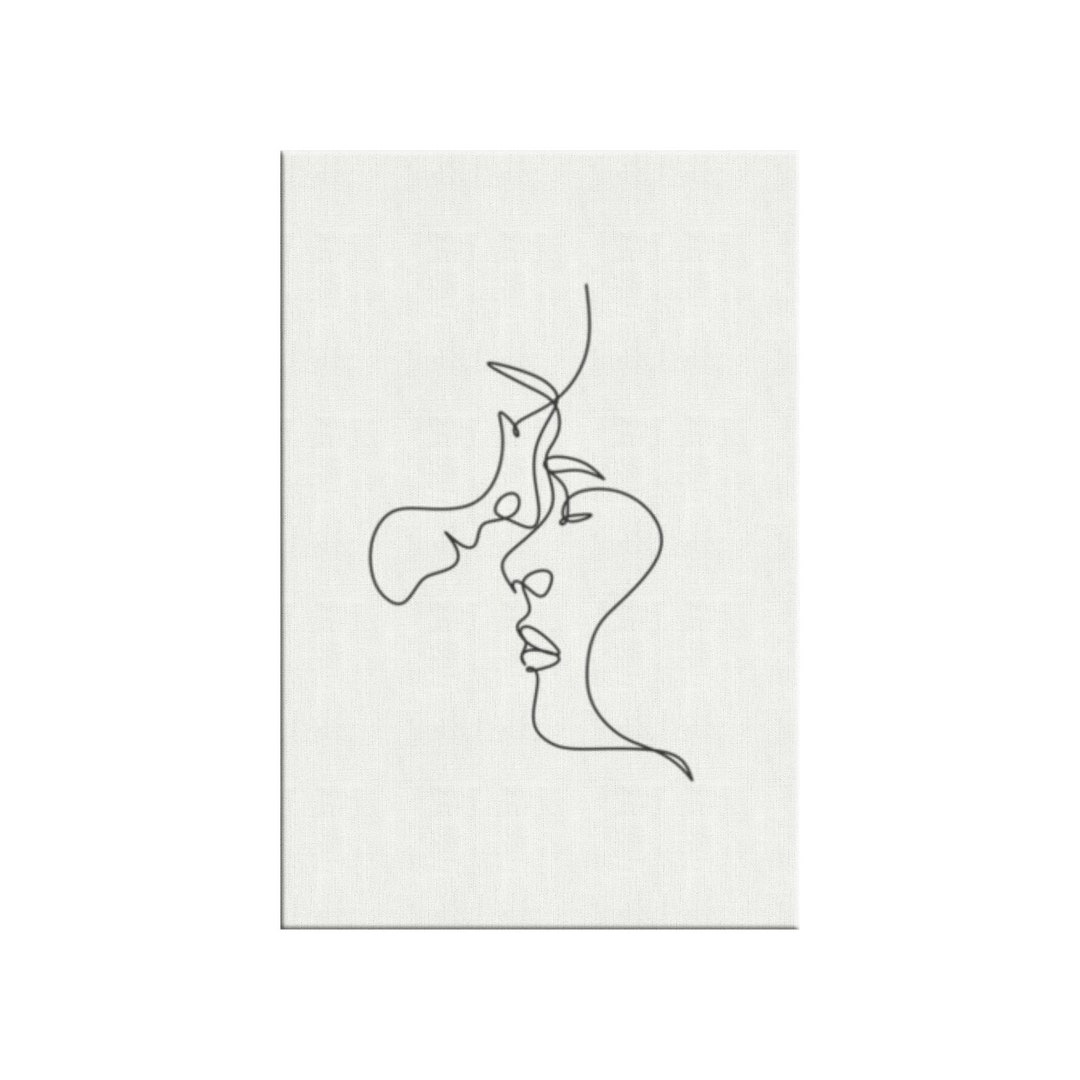 Picasso Line Drawings Art of Two Face Canvas Motivational - Etsy