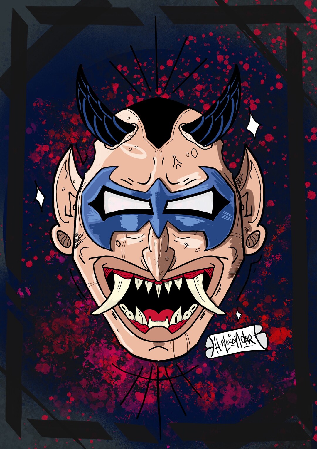 Nightwing Goblin DC Comics Art Print Tattoo A4 - Etsy