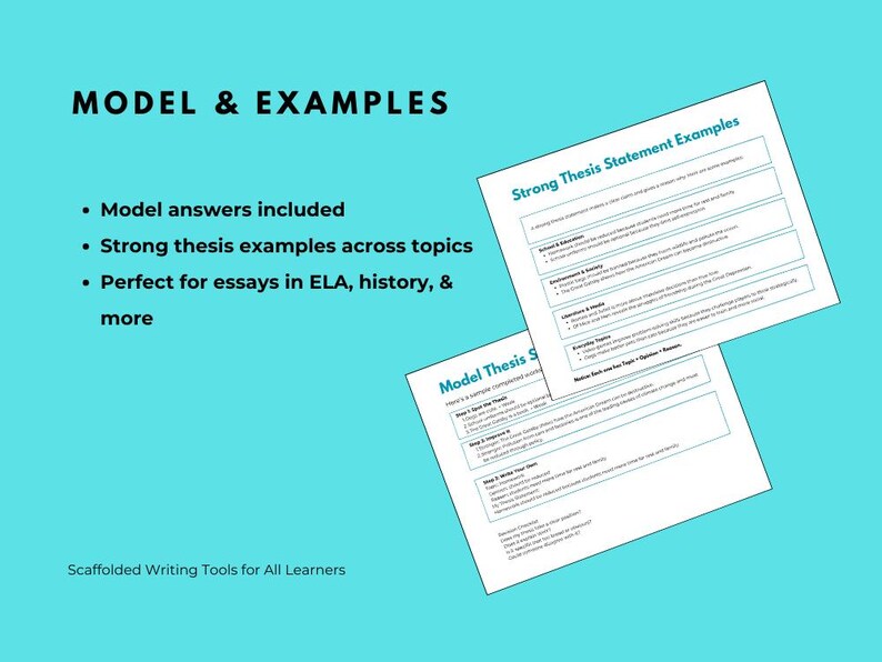 Thesis Statement Worksheet Printable | Essay Writing Practice for ...