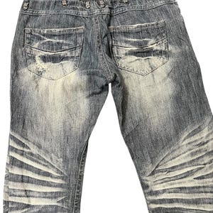 Japanese Brand Rare Design Thrashed Punk Jeans - Etsy