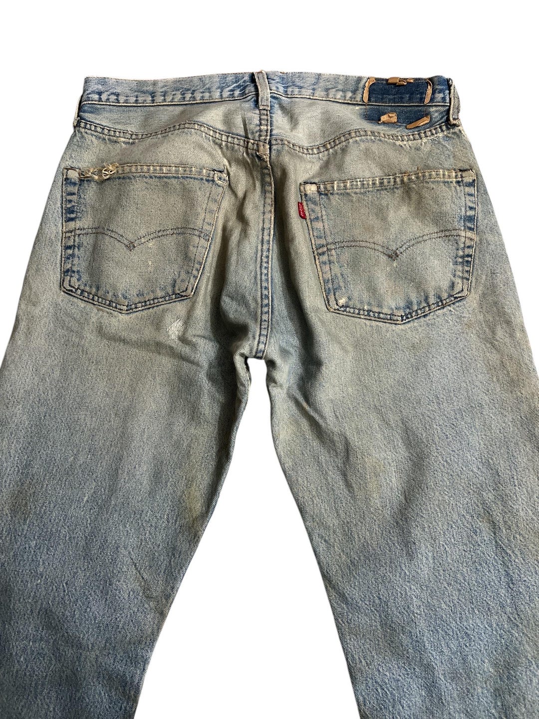 50’s-60’s Vintage LEVI’S Hidden Rivets Big E 501 Selvedge Redline ...