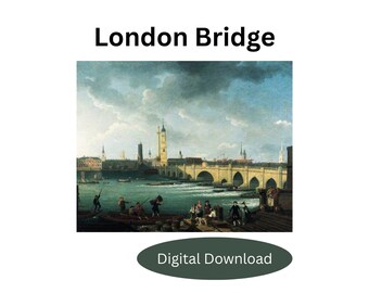 London Bridge at Christmas United Kingdom Scenic Print Instant Art ...