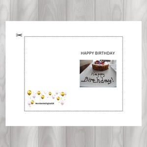 Happy Birthday Greeting Card PDF Instant Digital Download - Etsy