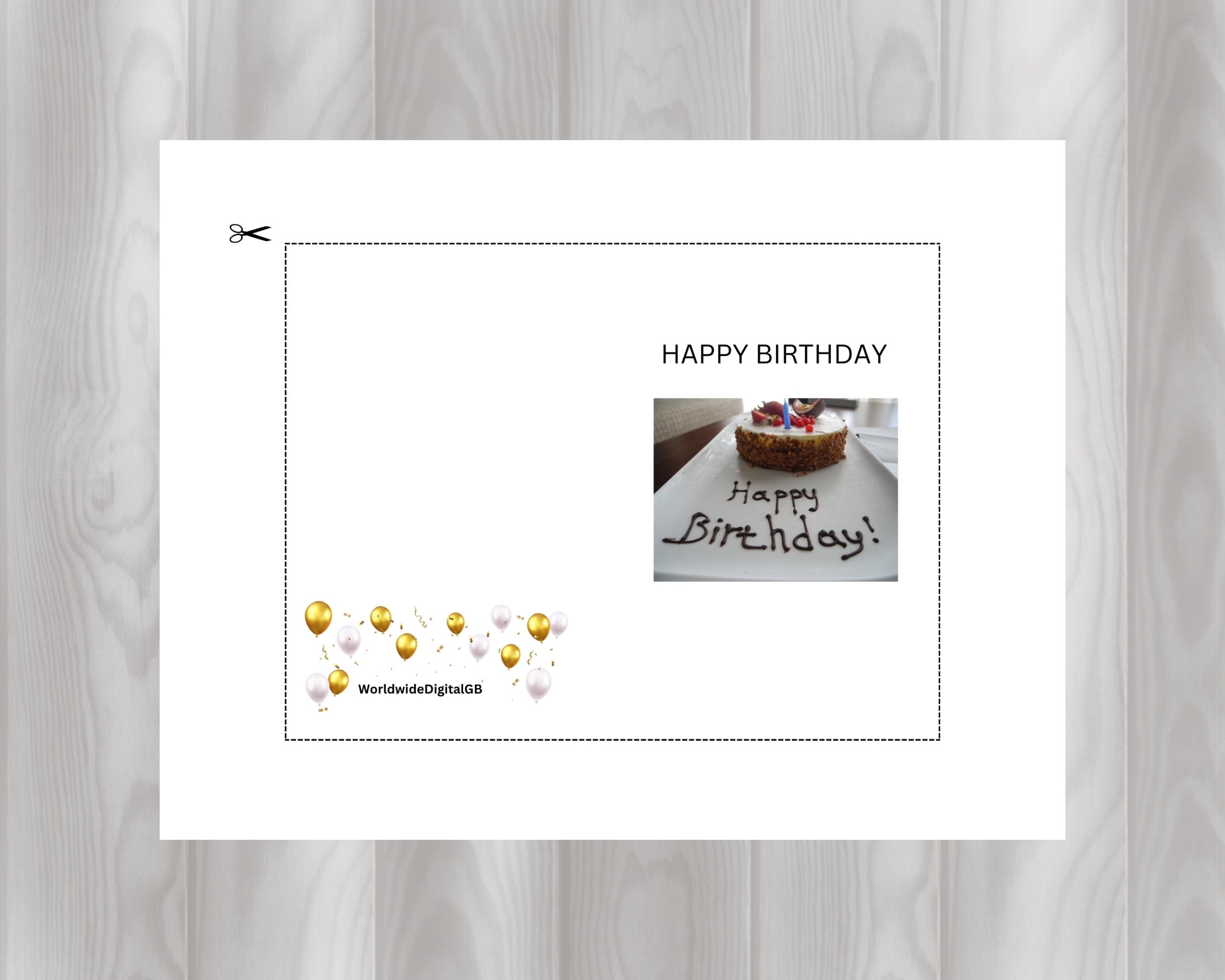 Happy Birthday Greeting Card PDF Instant Digital Download - Etsy